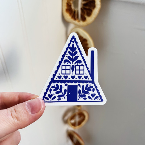 a-frame cabin sticker | nicole goodell