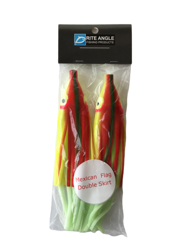 Glow Halibut Skirts - Mexican Flag Pattern | Marine