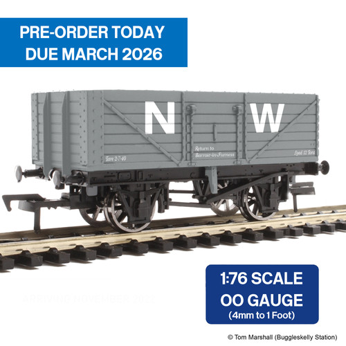 NWR 7 Plank Open Wagon - Grey - Model Railway Wagon - OO | PhotograFix