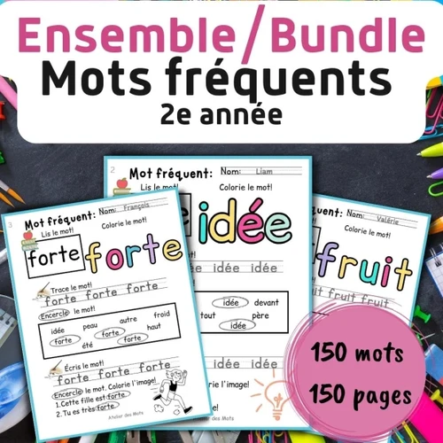 Mots fréquents 2e année /Mot du jour ENSEMBLE | Atelierdemots