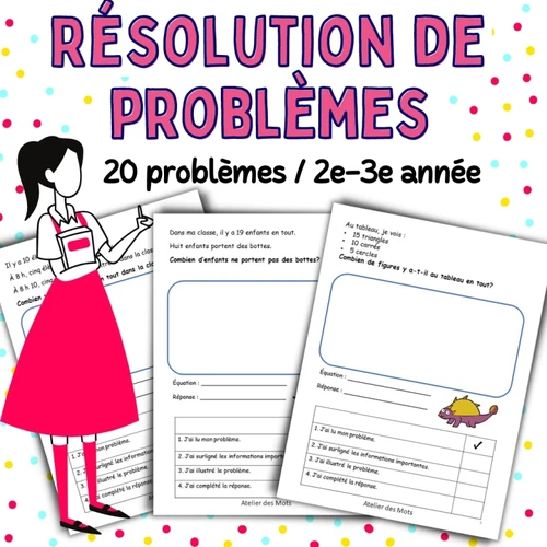 Résolution de problèmes en 2e 3e année du primaire | Atelierdemots