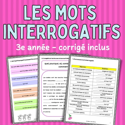 Les mots interrogatifs | Atelierdemots