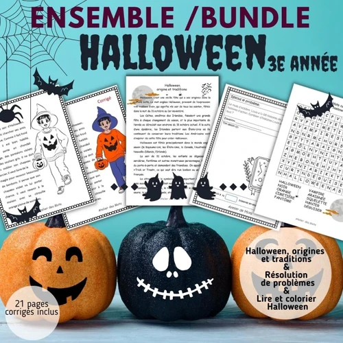 Ensemble / Bundle Halloween 3e année | Atelierdemots
