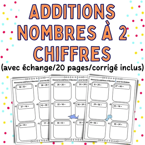 Additions des nombres à 2 chiffres | Atelierdemots
