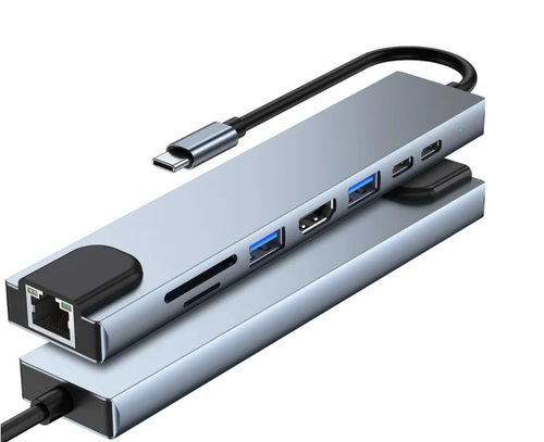 8 in 1 Usb C Docking Station Power-Button | Afro Superstore