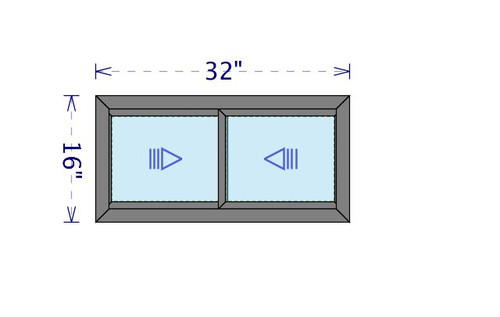 SILVERLINE SLIDER 32X16 | Amboy Window Outlet