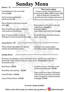 Menus | The Nelson's Pub