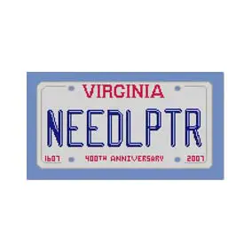 Virginia License Plate | NeedlepointObsession