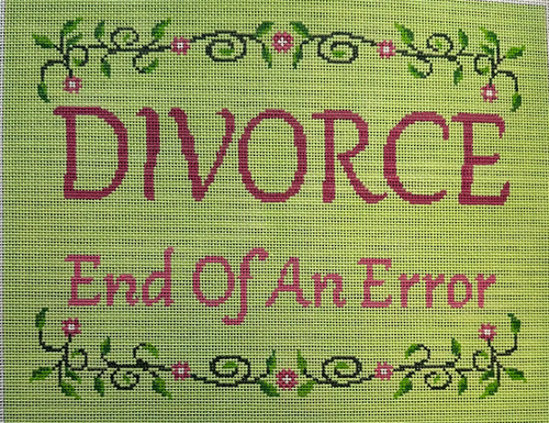 Divorce Sign | NeedlepointObsession