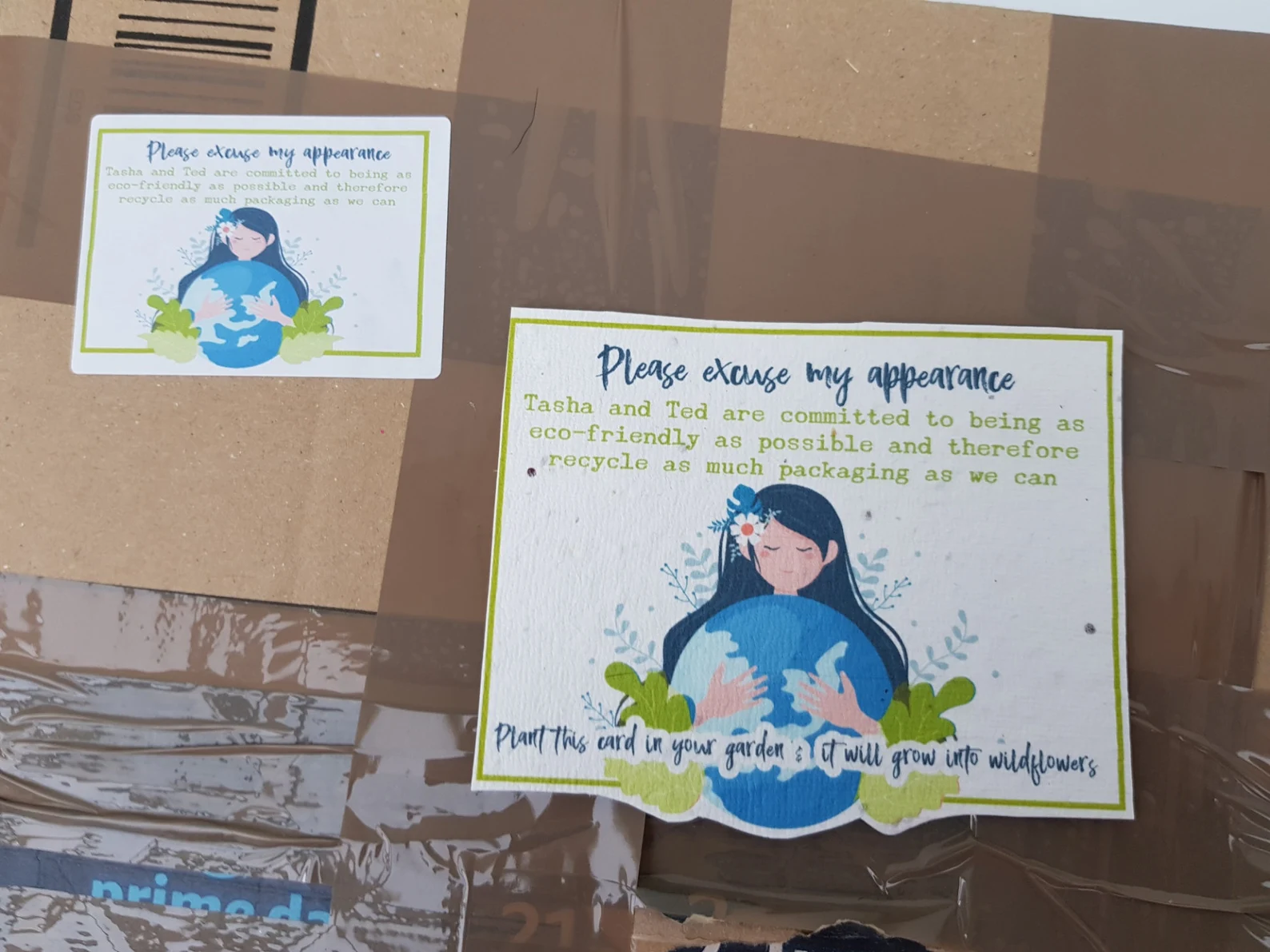 Recycled Paper Stickers - Excuse My Appearance Reused Packaging Sticker ...