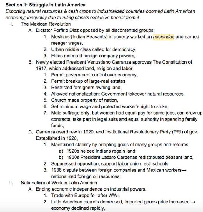 Master Outline Chapter 15: Nationalism and Revolution Around the World