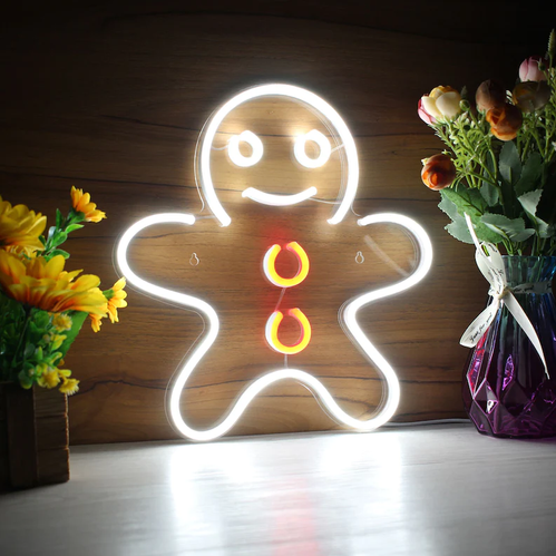 Gingerbread Man | LED Neon Sign | ONE Neon Signs