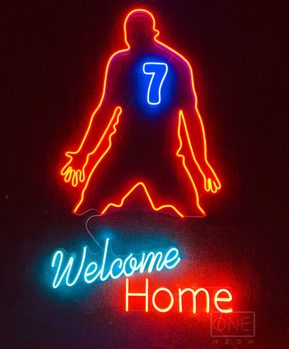 Welcome Home CR7 | LED Neon Sign | ONE Neon Signs