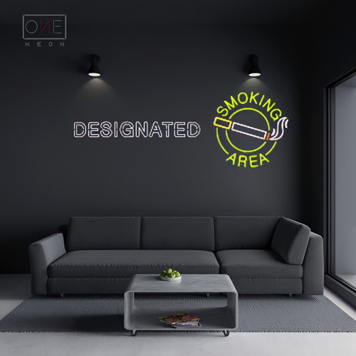 Designated Smoking Area | LED Neon Sign | ONE Neon Signs