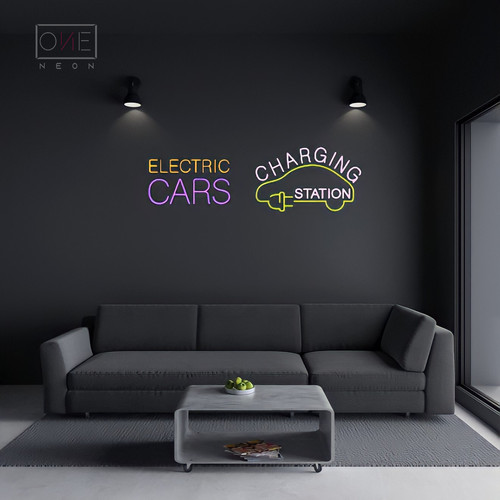 Electric Cars Charging Station | LED Neon Sign | ONE Neon Signs