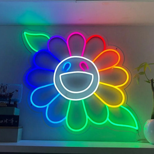 Sunflower with leaf by Takashi Murakami | LED Neon Sign | ONE Neon Signs