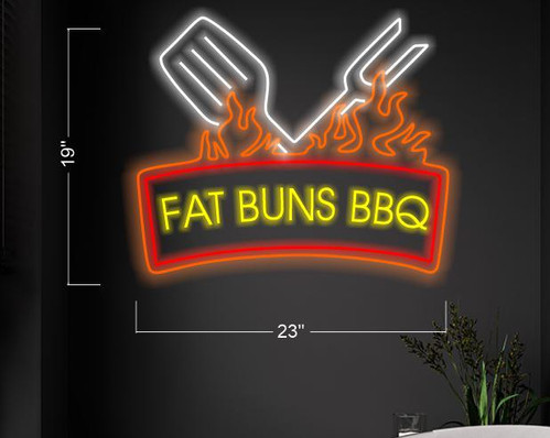 FAT BUNS BBQ | LED NEON SIGN | ONE Neon Signs