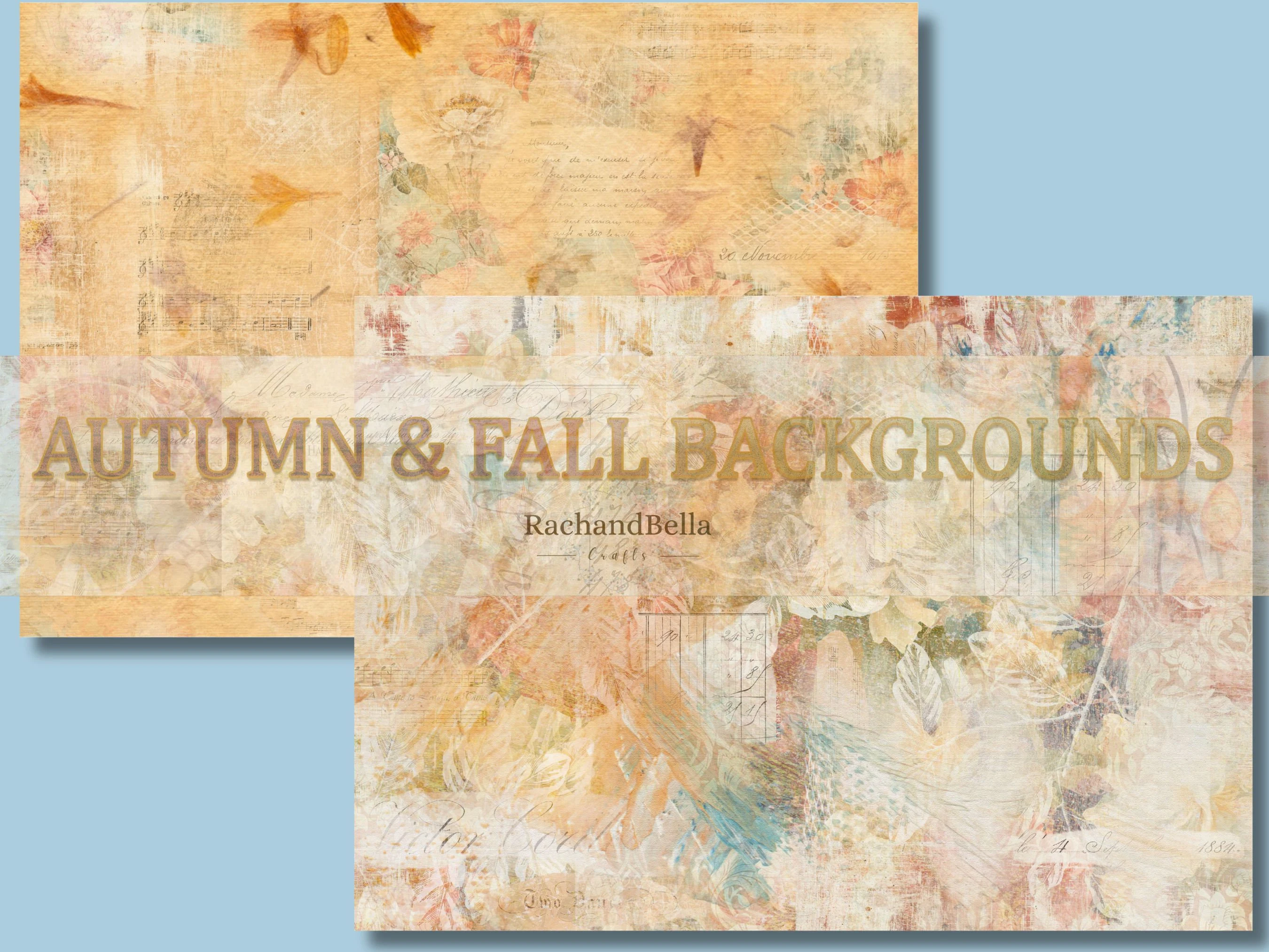 AUTUMN / FALL Backgrounds Kit | RachandBella Crafts