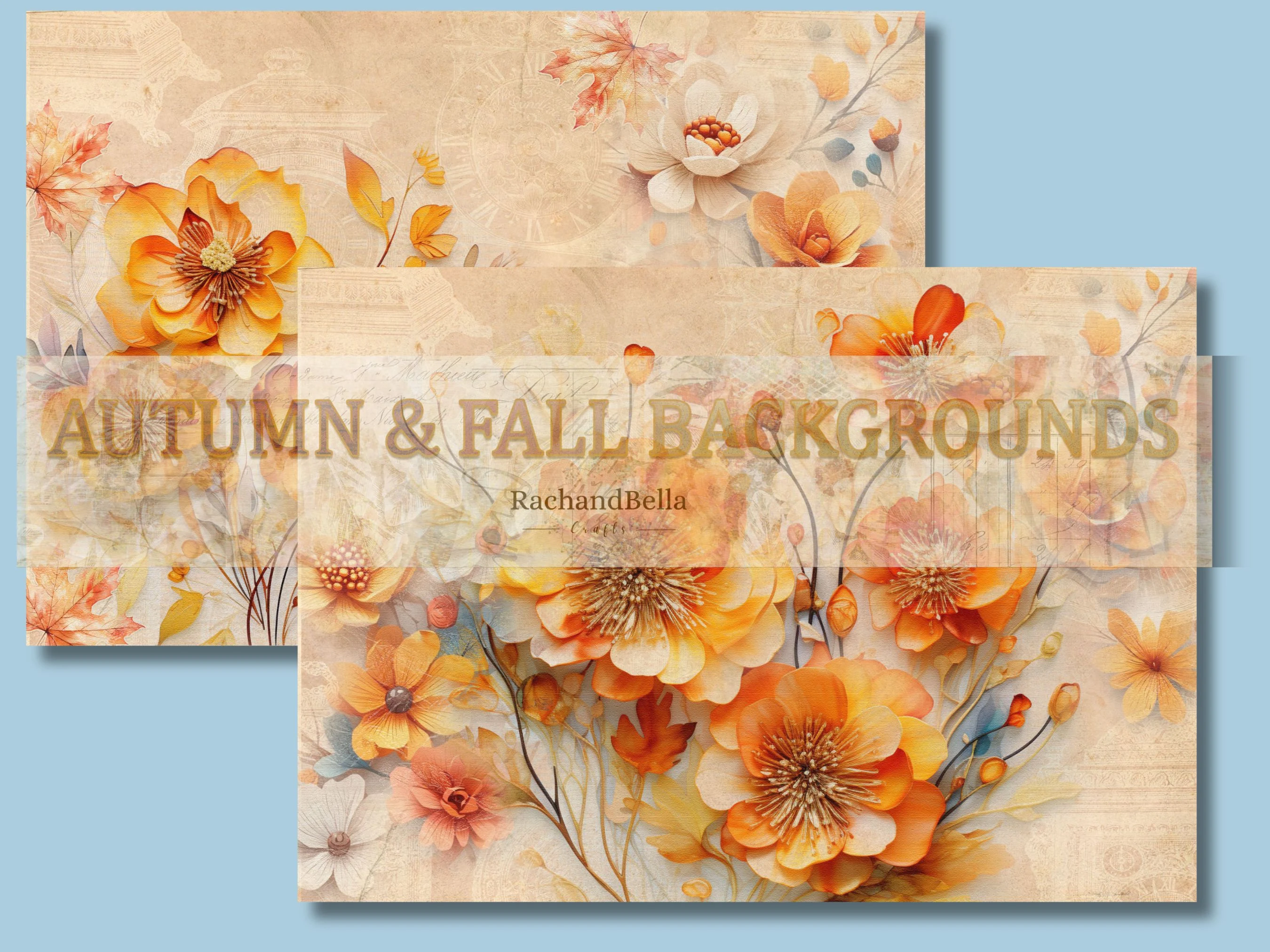 AUTUMN / FALL Backgrounds Kit | RachandBella Crafts