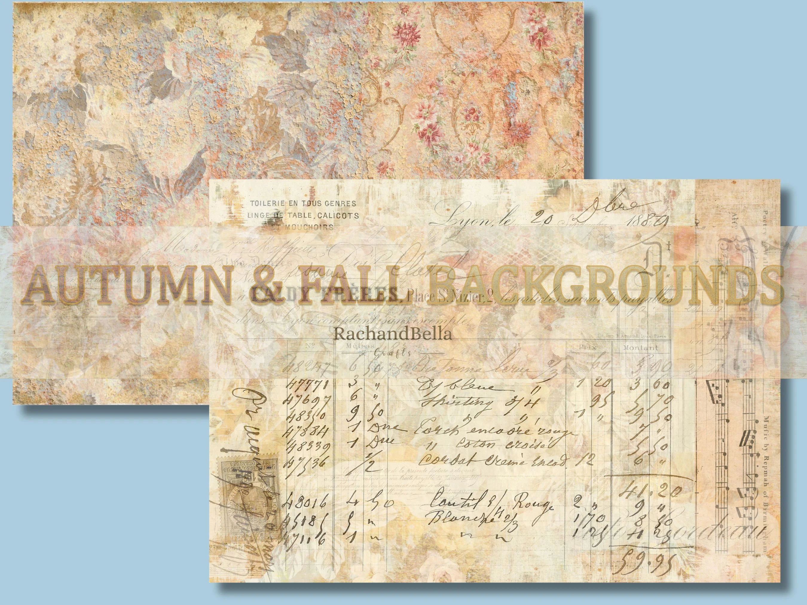 AUTUMN / FALL Backgrounds Kit | RachandBella Crafts