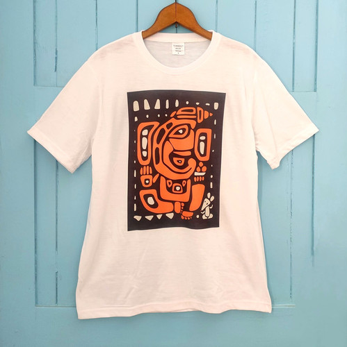 Lord Ganpati Stone Collage White Polycot Tshirt | Festive Hues