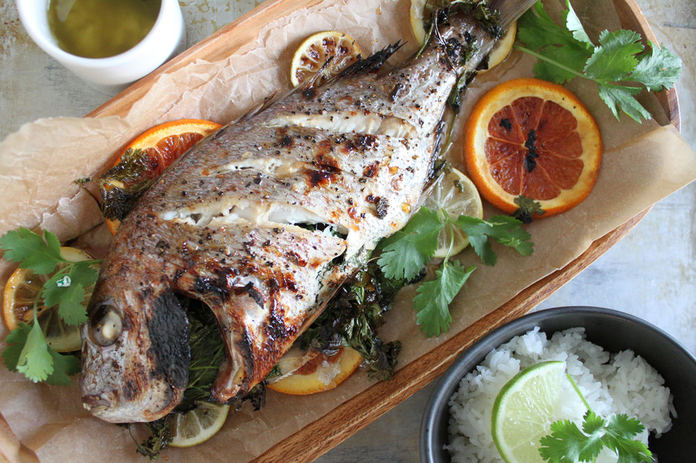 Whole Thai Snapper with Garlic-Lime Sauce