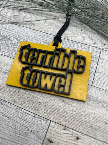 Pittsburgh Steelers Terrible Towel Ornament | OMTech Lasers