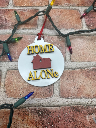 Home Alone Logo Bulb Ornament | OMTech Lasers