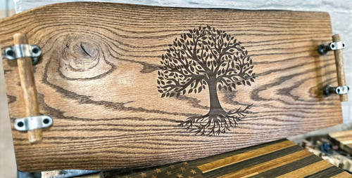 Live Edge "Tree of Life" Oak Serving Board | Northup Acres