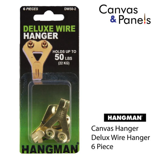 Canvas Hanger | Deluxe Wire Hanger | 6 Pack | Canvas and Panels