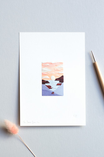 The Simmer Dim | Hand Finished Embossed Print | A5 | lauraksayers