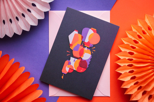 Paper Lanterns Celebration Card | lauraksayers