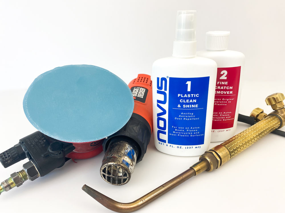 How to repair a scratch on a plexiglass, PETG or a Lexan?