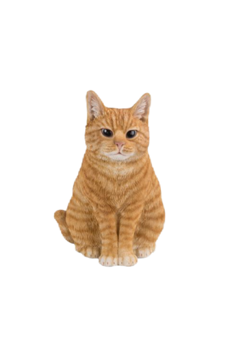 Vivid arts Sitting Ginger Cat Resin Animals Pets Vivid Arts Sculpture ...