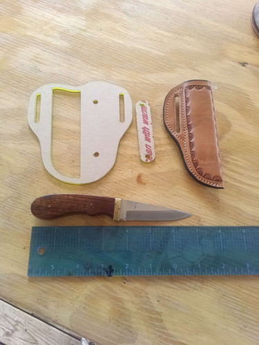 Mini Knife Sheath Acrylic Template | Good 'Nuff Leather