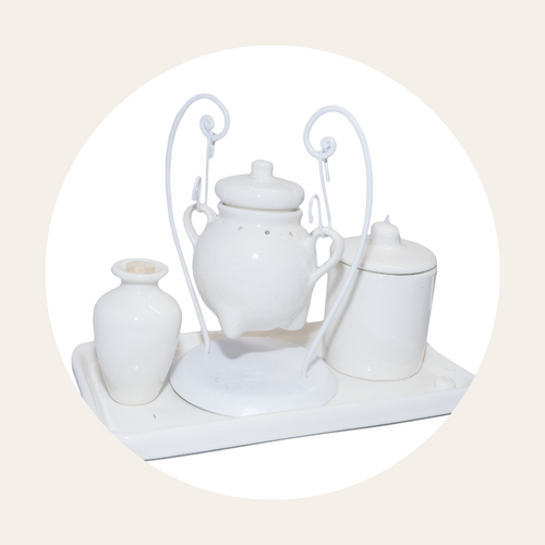 Kit esencial Arcángeles-Pebetero Blanco | Abra kadabra tienda