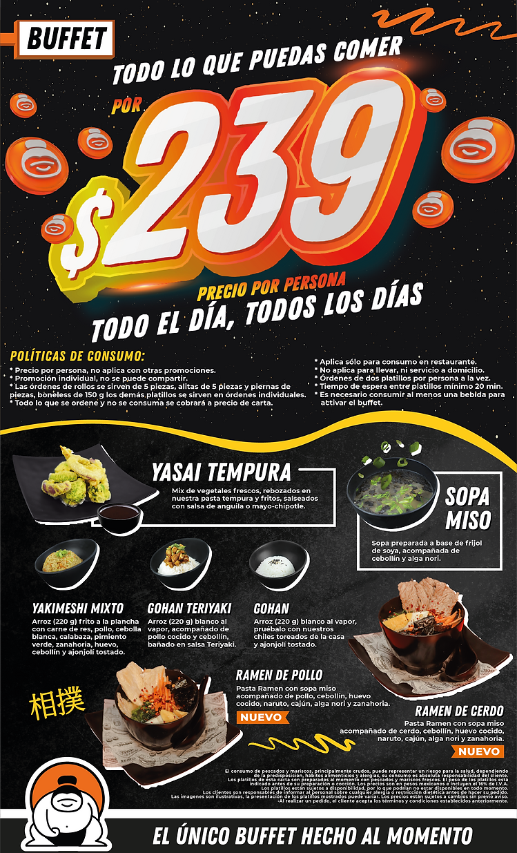 SUMO Buffet | Sushi, Alitas, Hamburguesas y más