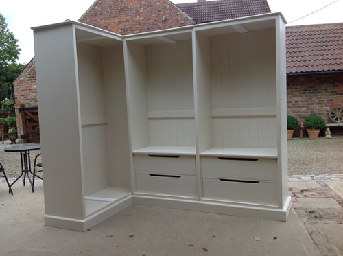 Open Corner Wardrobe with Drawers | ellis-furniture