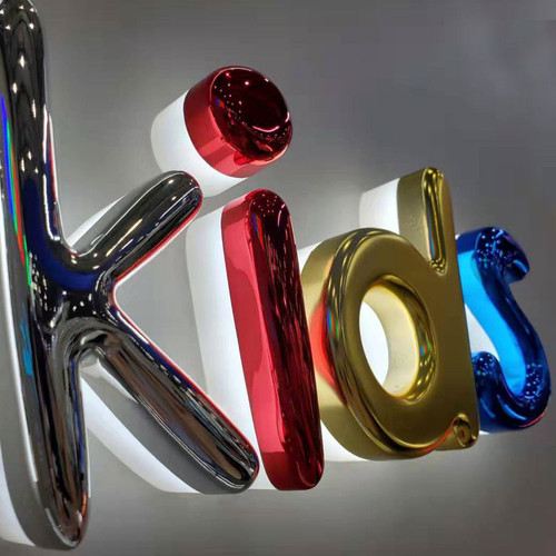 Various Lighting Kinds colorful vacuum coating acrylic sign letter ...