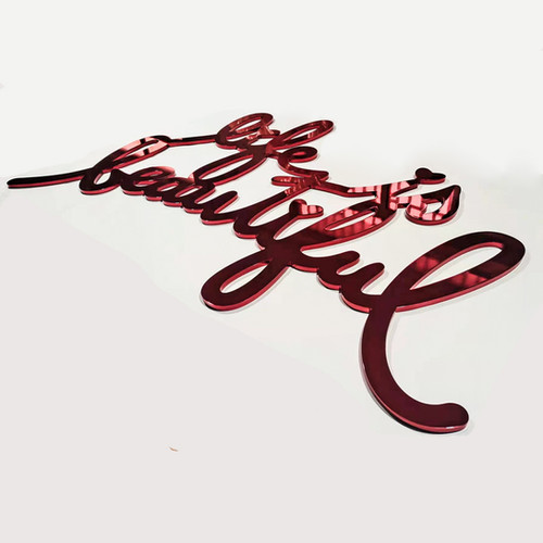 high-end look glossy electroplate red finishing flat cut stainless ...