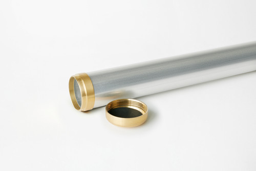 1 5/8" Mill Finish Tube with Machined Brass Hardware | Flyrodtubes.com