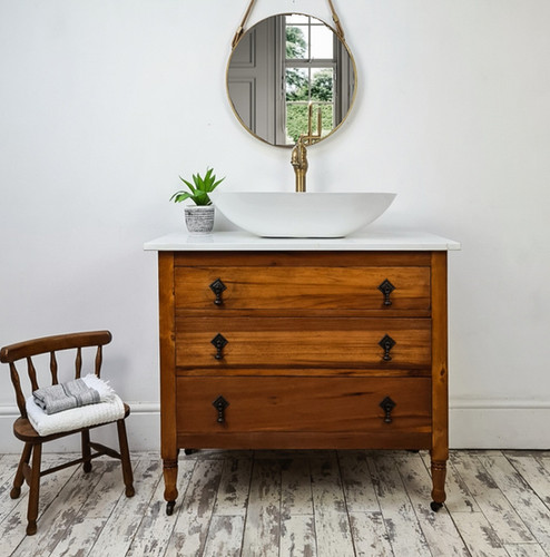 Vintage Vanity Unit, Edwardian Base With Oval Basin | Revived And Restored