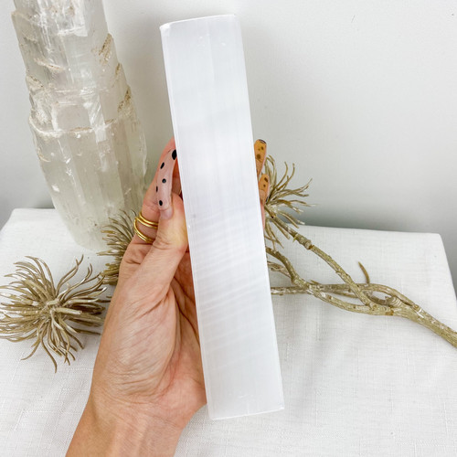 Satin Spar Charging Plate/Slab | Ethereal Collections