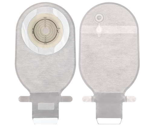 One-Piece Colostomy Bag with Integrated Velcro Clamp, Open System ...