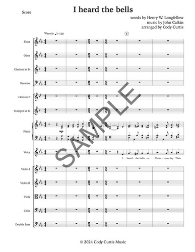 I Heard the Bells - Score and Parts | psallos