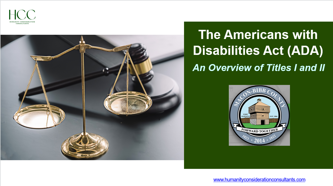 Understanding the Americans with Disabilities Act (ADA) - A ...