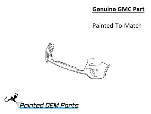 Painted 2022-2025 GMC Sierra 1500 Upper Front Bumper | Genuine OEM