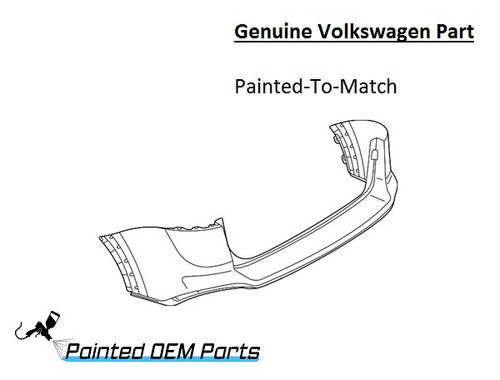 Painted 2022-2024 Volkswagen Taos Upper Rear Bumper | Genuine OEM