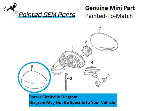 Painted 2020-2024 Mini Cooper Side Mirror Cover | Genuine OEM