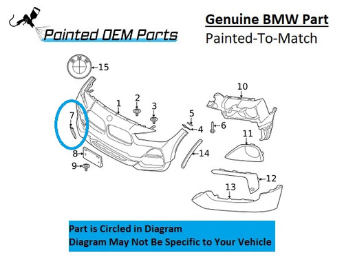Painted 2018-2023 BMW X2 Front Tow Hook Cover | Genuine OEM
